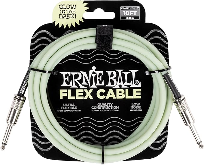 Cable Ernie Ball Plug 3 Metros Brilla en La Obscuridad P06436